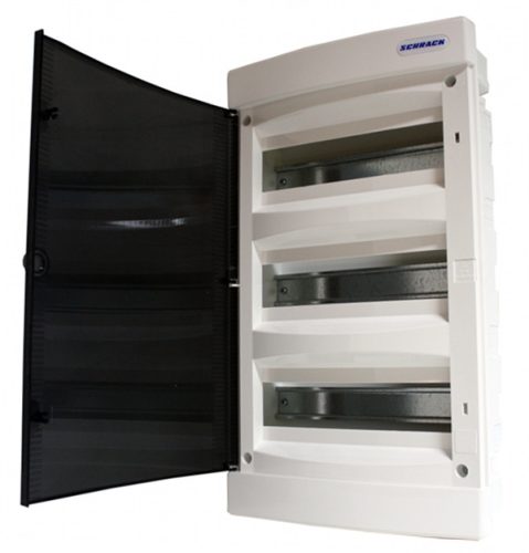 Schrack lakáselosztó süllyesztett 3x12 modul IP40 Topo - LED